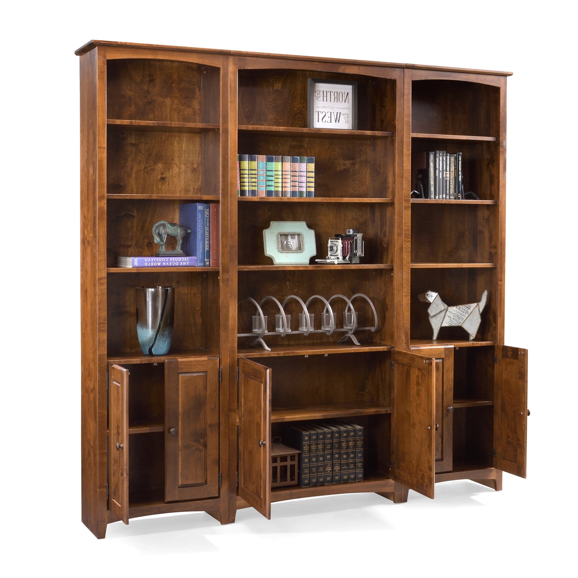 Heritage Grove Alder Bookcase with Doors - 48" Wide – The Bob ...